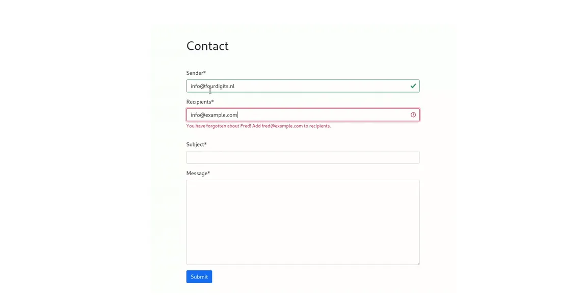 Sharing form validation rules between frontend and backend with Django ...